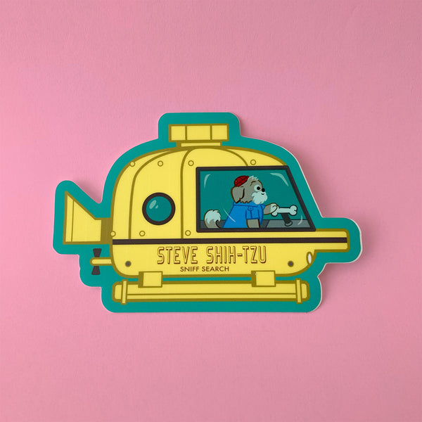 Steve Shih-Tzu - STICKER - Aquatic Life of a Dog - Wes – doodle dose